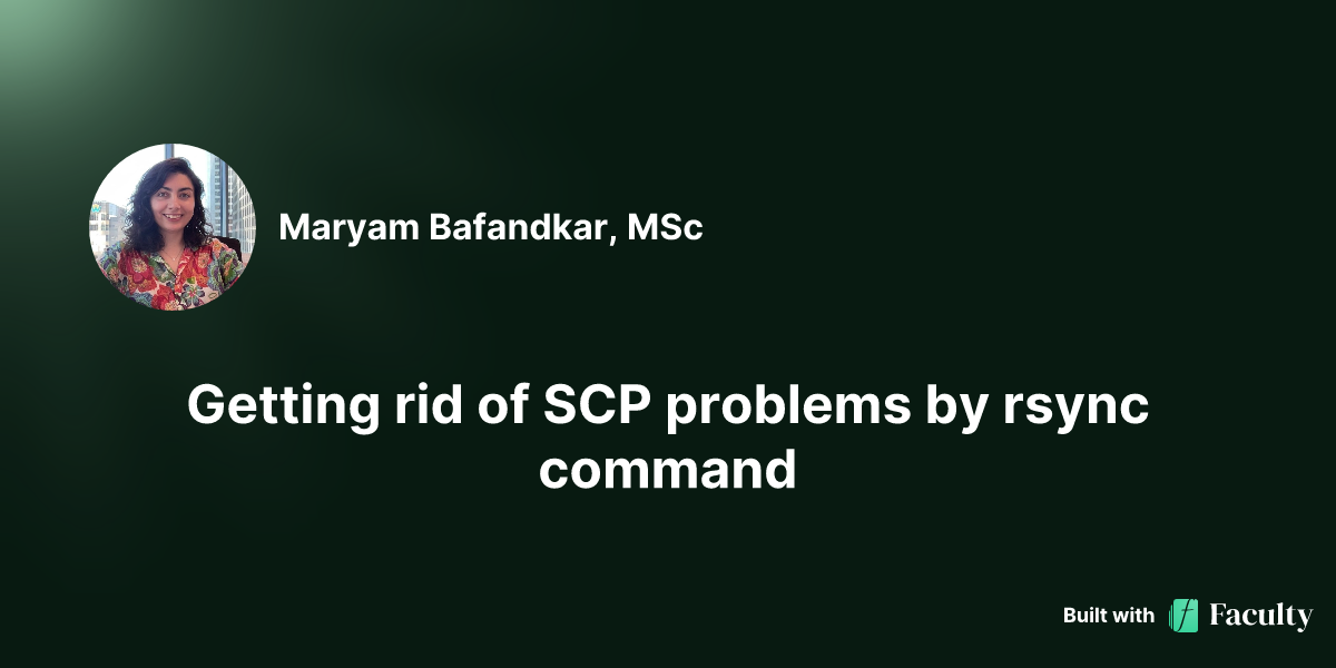 Getting rid of SCP problems by rsync command